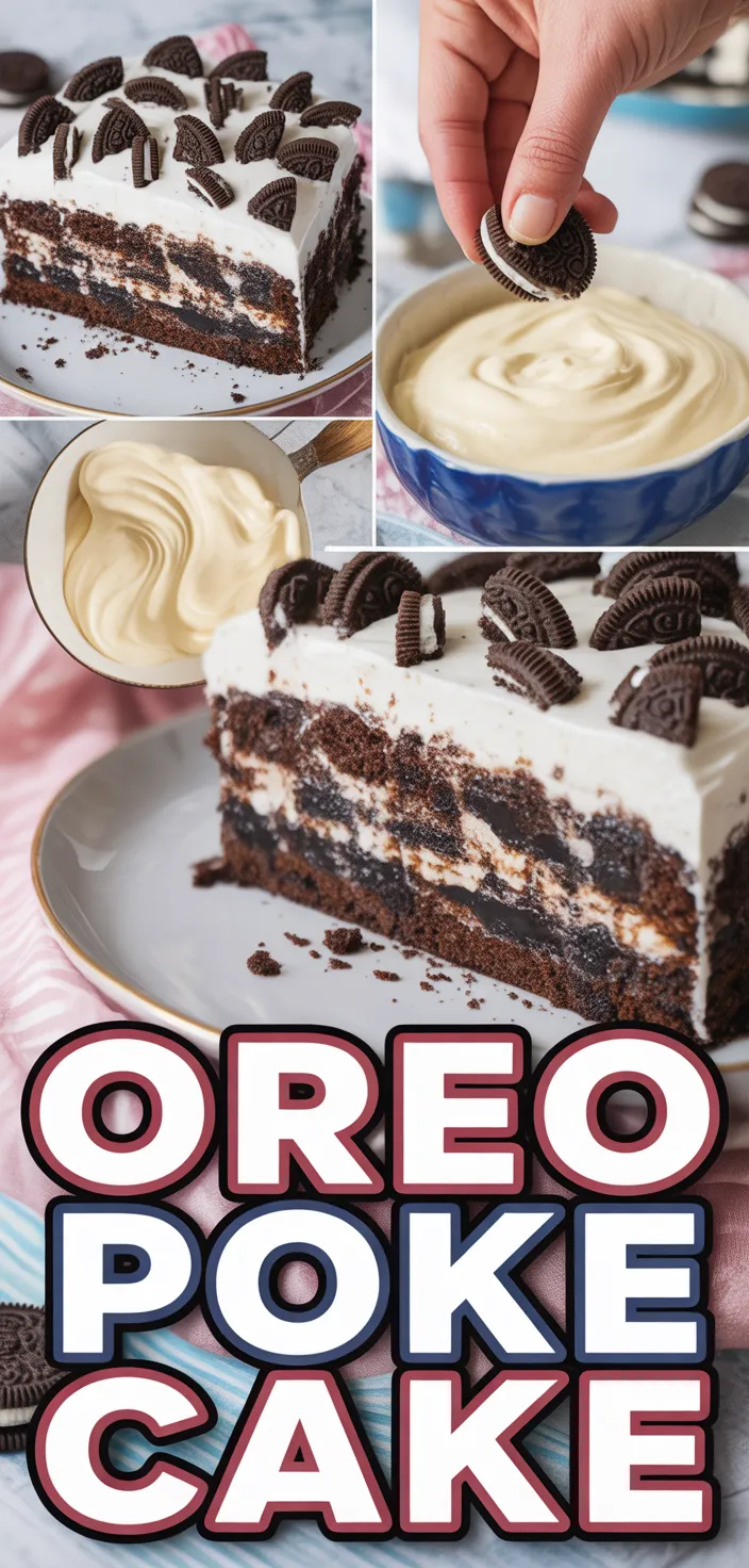Oreo Cookie Pudding Poke Cake Recipe – Desserts So Nice