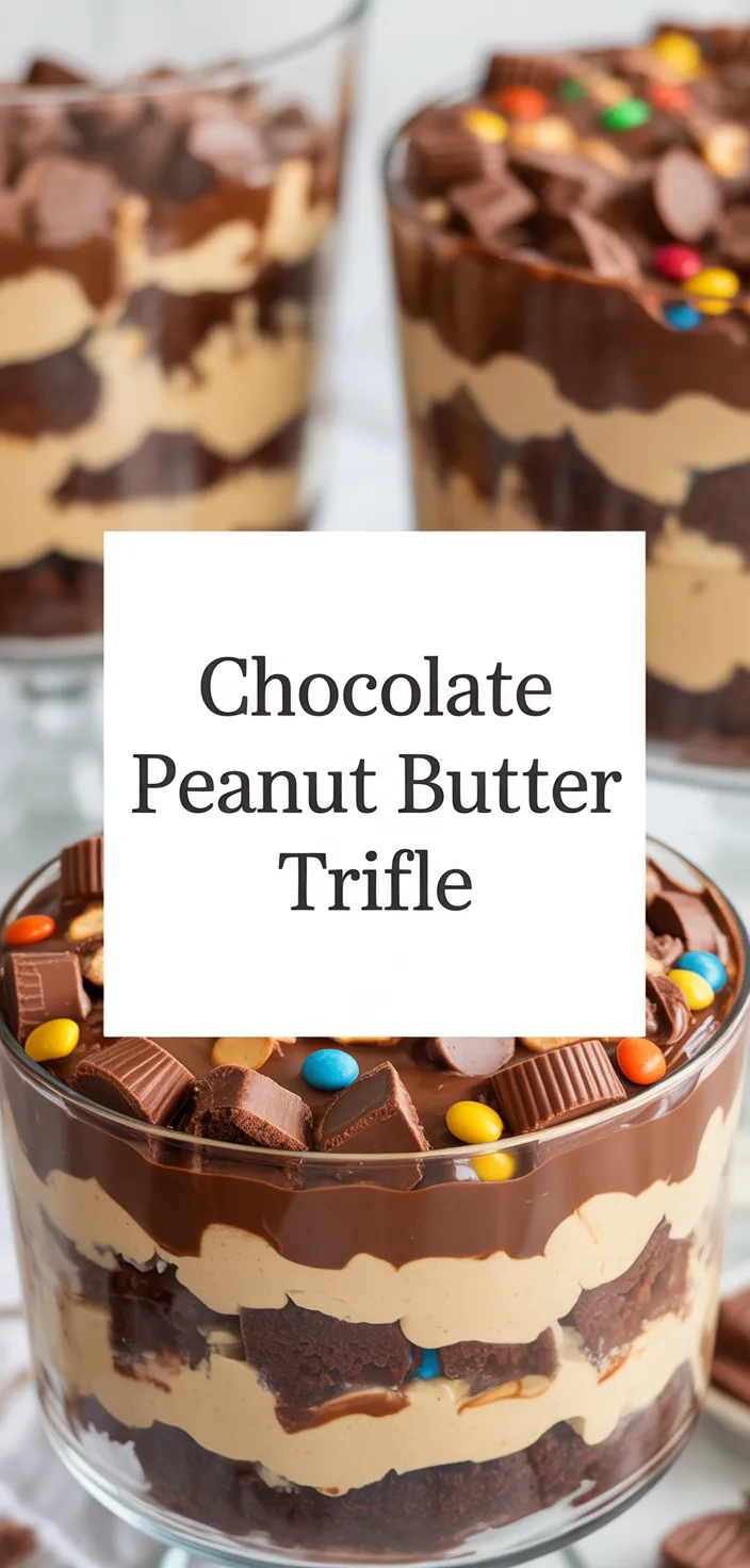 Chocolate Peanut Butter Trifle Recipe – Desserts So Nice